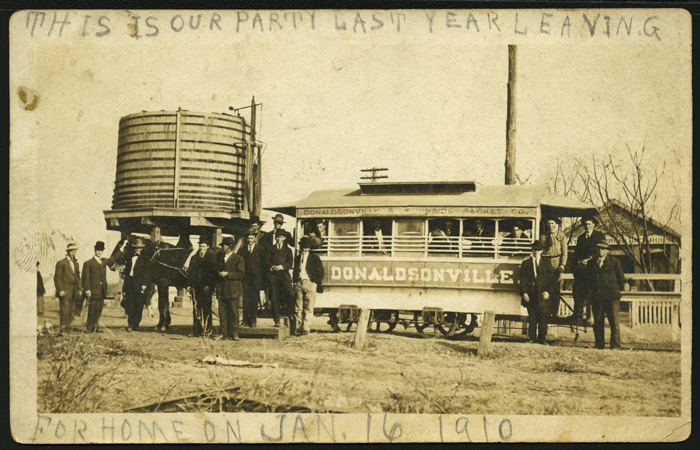 Burnside & Donaldsonville Packet Company's Mule Tram at Burnside ...